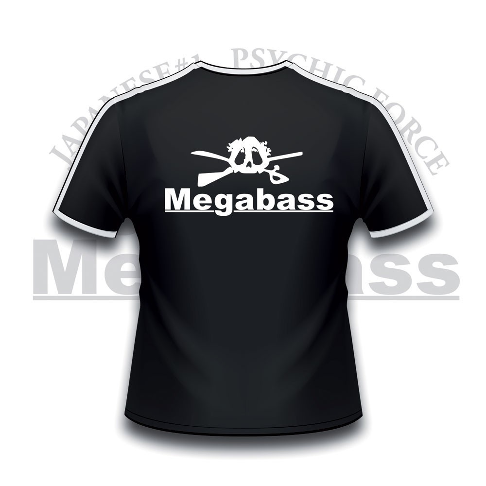 Megabass T Shirt Skull Black & White