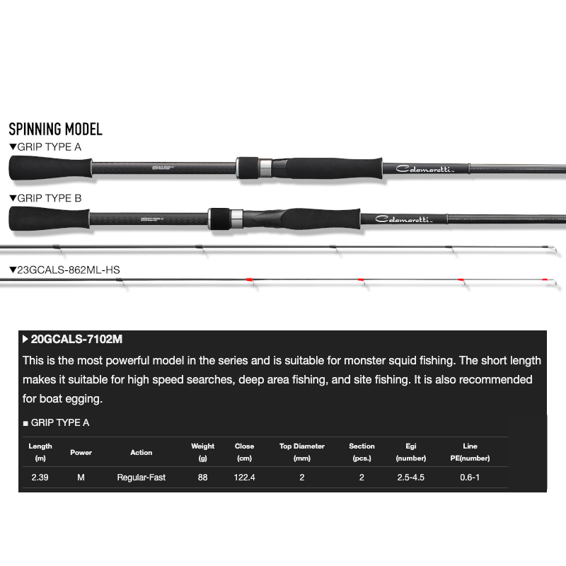 Graphiteleader Calamaretti Spinning Rods - Cannes Ultra-Légères pour la ...